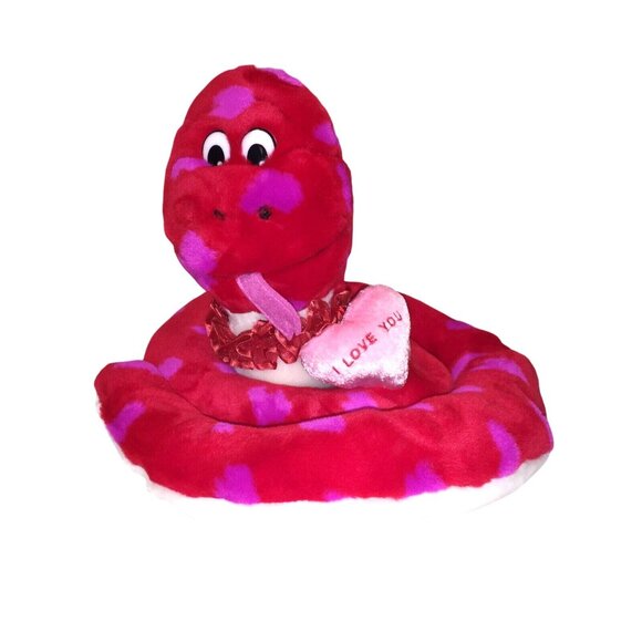 Commonwealth | Toys | I Love You Red Valentines Day Snake Plush W Pink ...